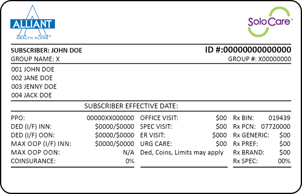 Quick Reference Guide - Alliant Health Plans